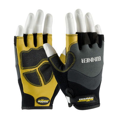 Maximum Safety Gunner Professional Workman Half Finger Gloves with ...