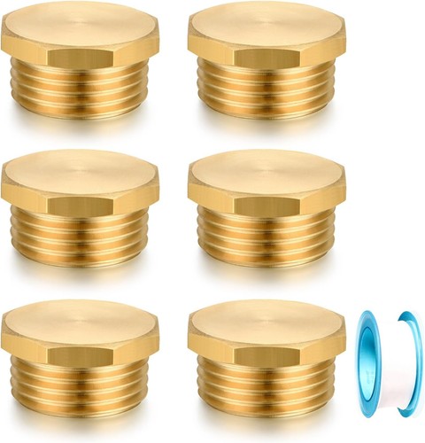 3/4" GHT Male Brass Pipe Plug Outer Garden Hose Male Threaded End Cap ...