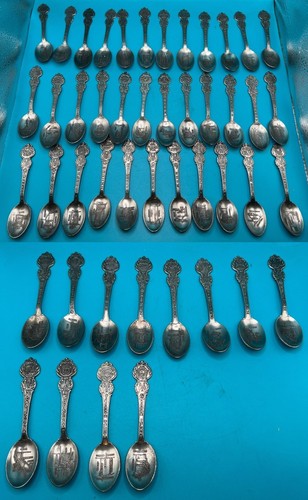Vintage US State Souvenir Spoons - 47 PCS | eBay