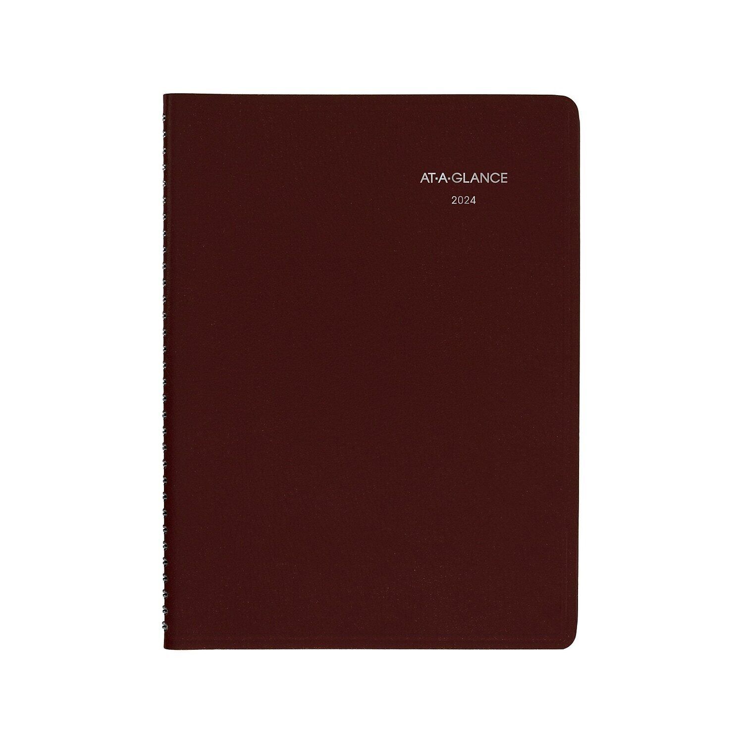 AT-A-GLANCE 2024 Weekly Appointment Book Planner - Burgundy (G520-14-24 ...