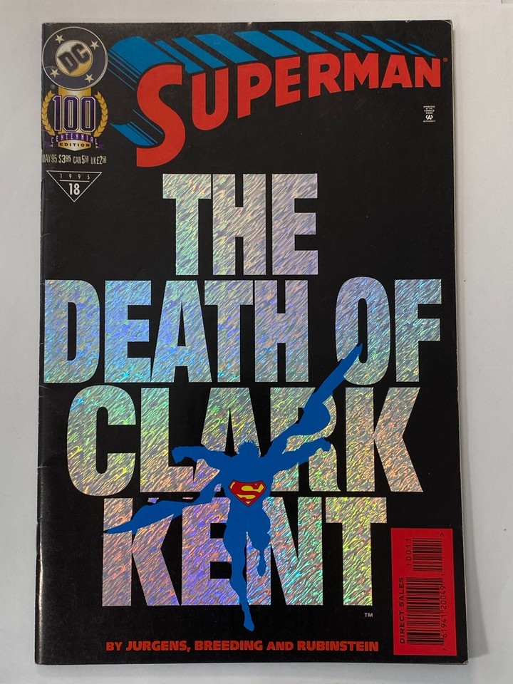 Superman #100 DC Comics 1995 - Double-Sized Holographic Foil Enhanced ...