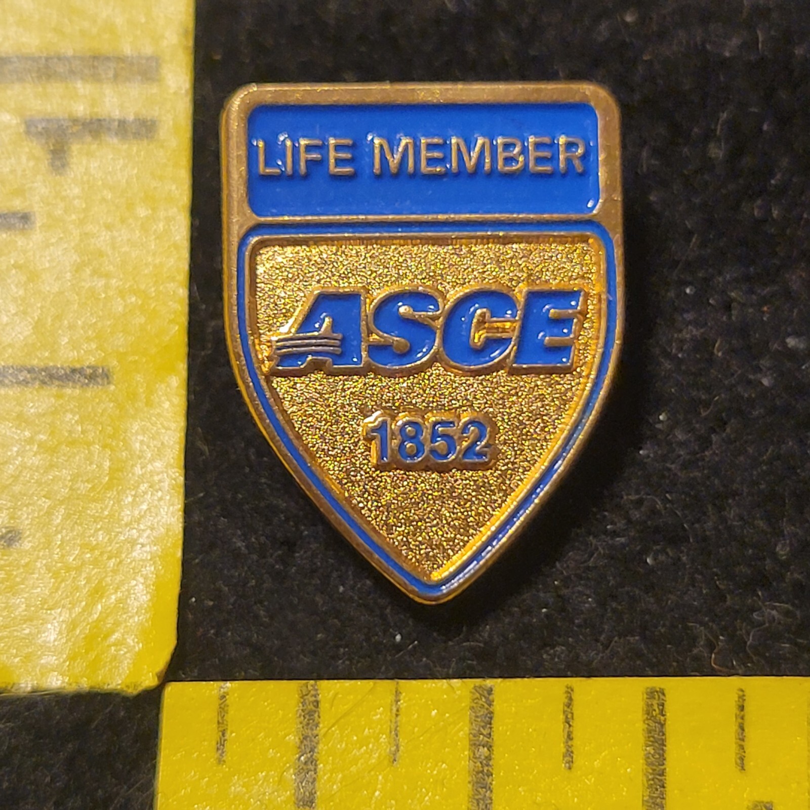 Life Member ASCE 1852 gold tone Lapel Badge Hat Vest Pin Souvenir | eBay