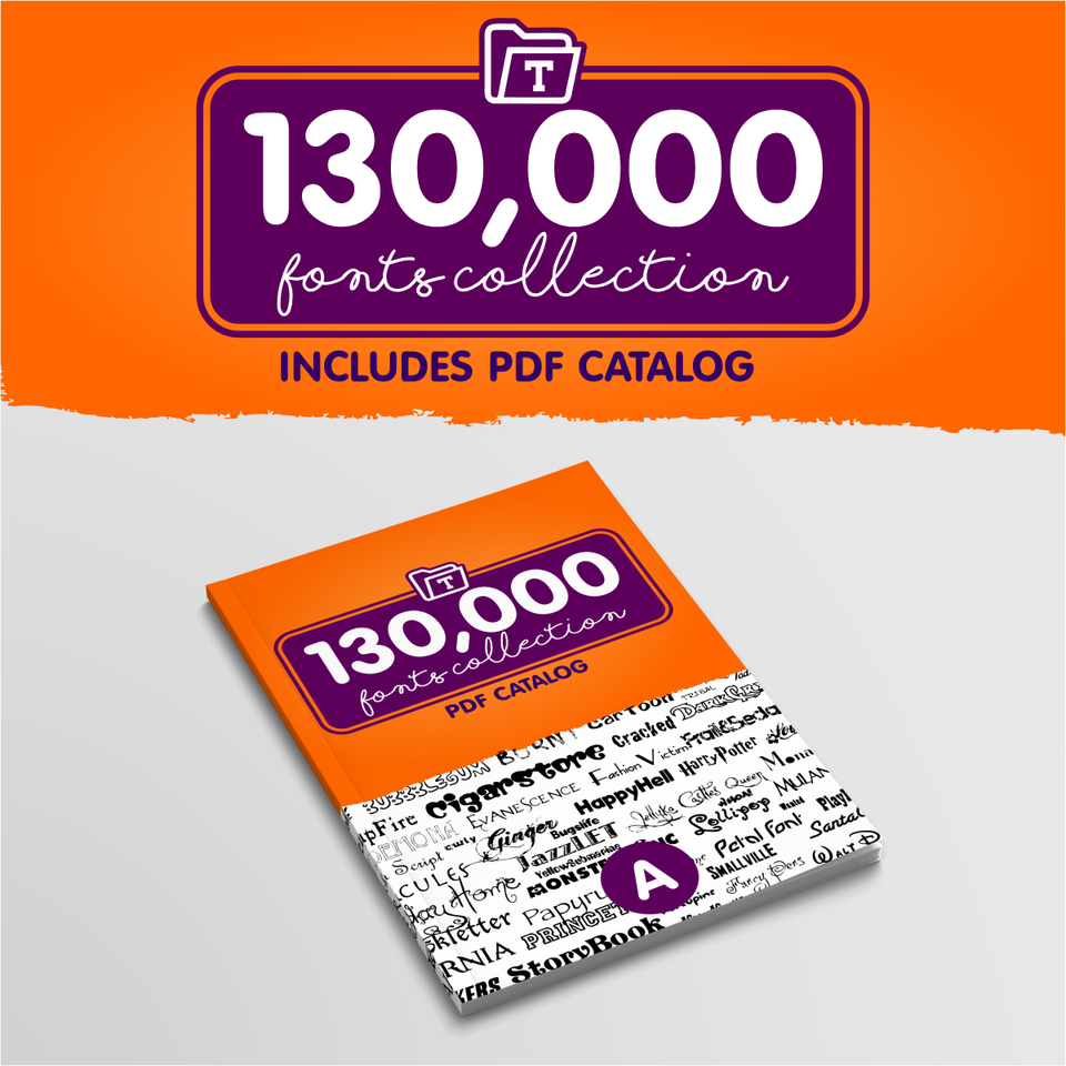 130,000 FONTS COLLECTION (Includes PDF catalog) | eBay