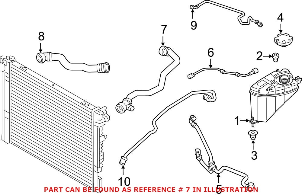 Genuine OEM Upper Radiator Coolant Hose For BMW 17128602870 | eBay