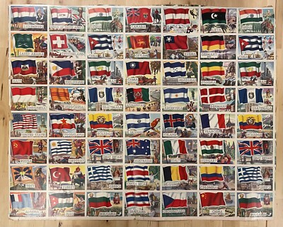 1956 Topps Flags of the World Partial Uncut Sheet | eBay