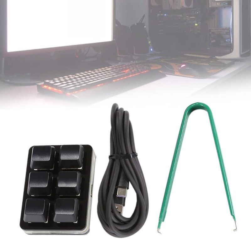 Keypad 6Key Game Keyboard, USB Small Keypad Mechanical Game Computer ...
