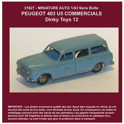 2076 MINIATURE PEUGEOT 403 U5 COMMERCIALE DINKY TOYS 6999 | eBay