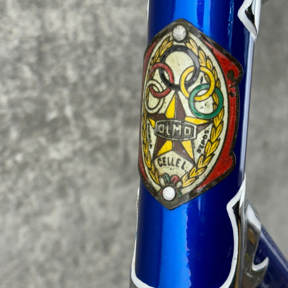 Vintage OLMO Frame Set 56 57 cm Campagnolo Lugged Steel Blue Italy 123 ...