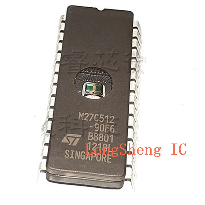 10PCS STMicroelectronics M27C512-90F6 27C512 512Kbit UV EPROM IC CDIP28 ...