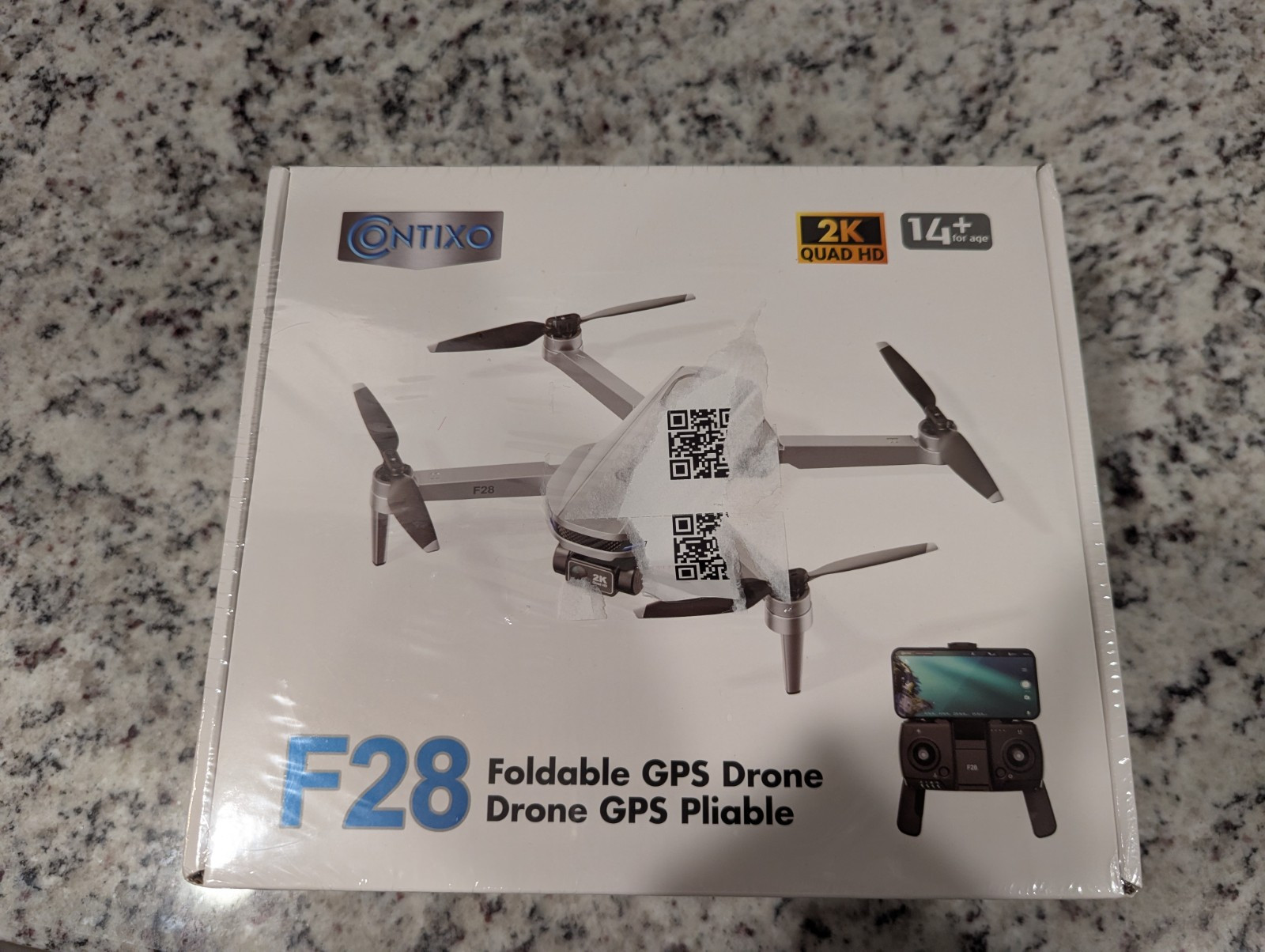 Contixo F28 RC FPV Drone with HD Camera APP Foldable Quadcopter 30 min ...