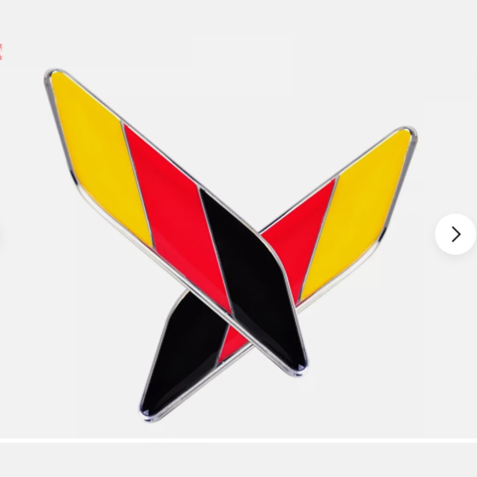2x Car German Germany Flag Emblem Badge Stripes Sticker Decals Fit for ...