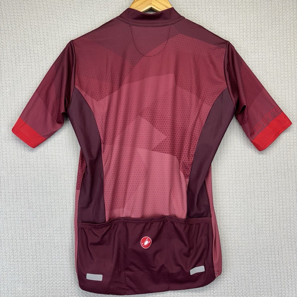 Castelli Flusso Men's Size Large Red Full-Zip Cycling Jersey Limited ...
