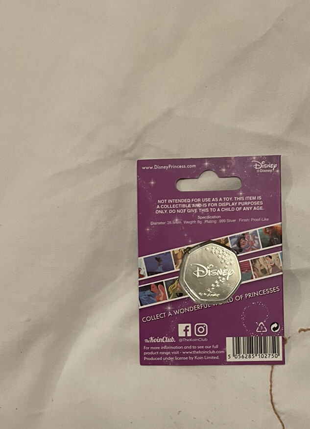 Rapunzel - Disney Princess .999 Silver plated 50p shaped coin | eBay
