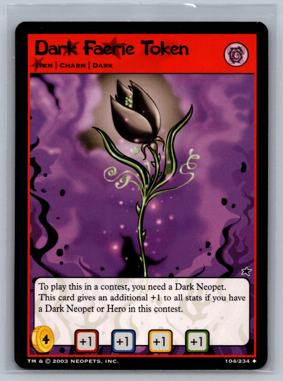 Neopets TCG Dark Faerie Token #104/234 Card USED READ CCG | eBay