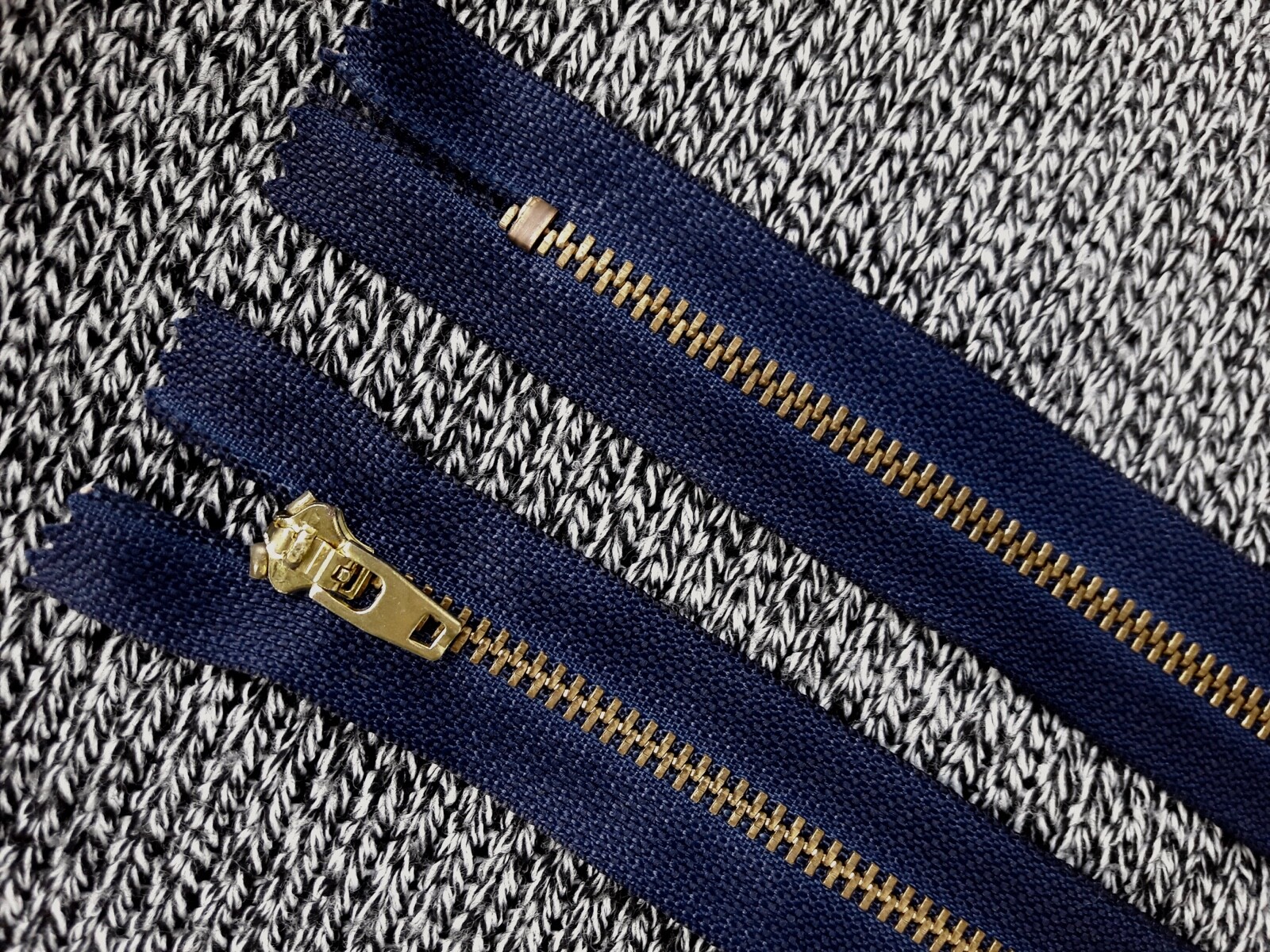 8" 20cm Navy Blue Closed End Brass Metal Zip Zips Zipper - Blue 8 Inch ...