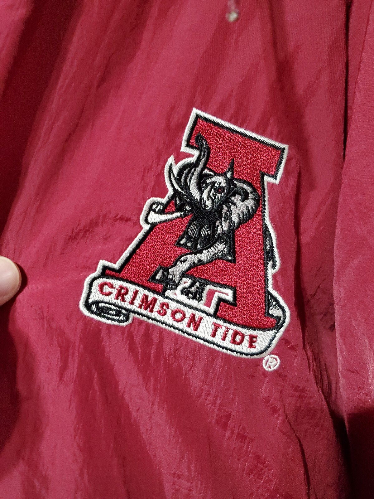 Vtg LOGO 7 University Of Alabama Crimson Tide Mens Med Hooded Puffer ...
