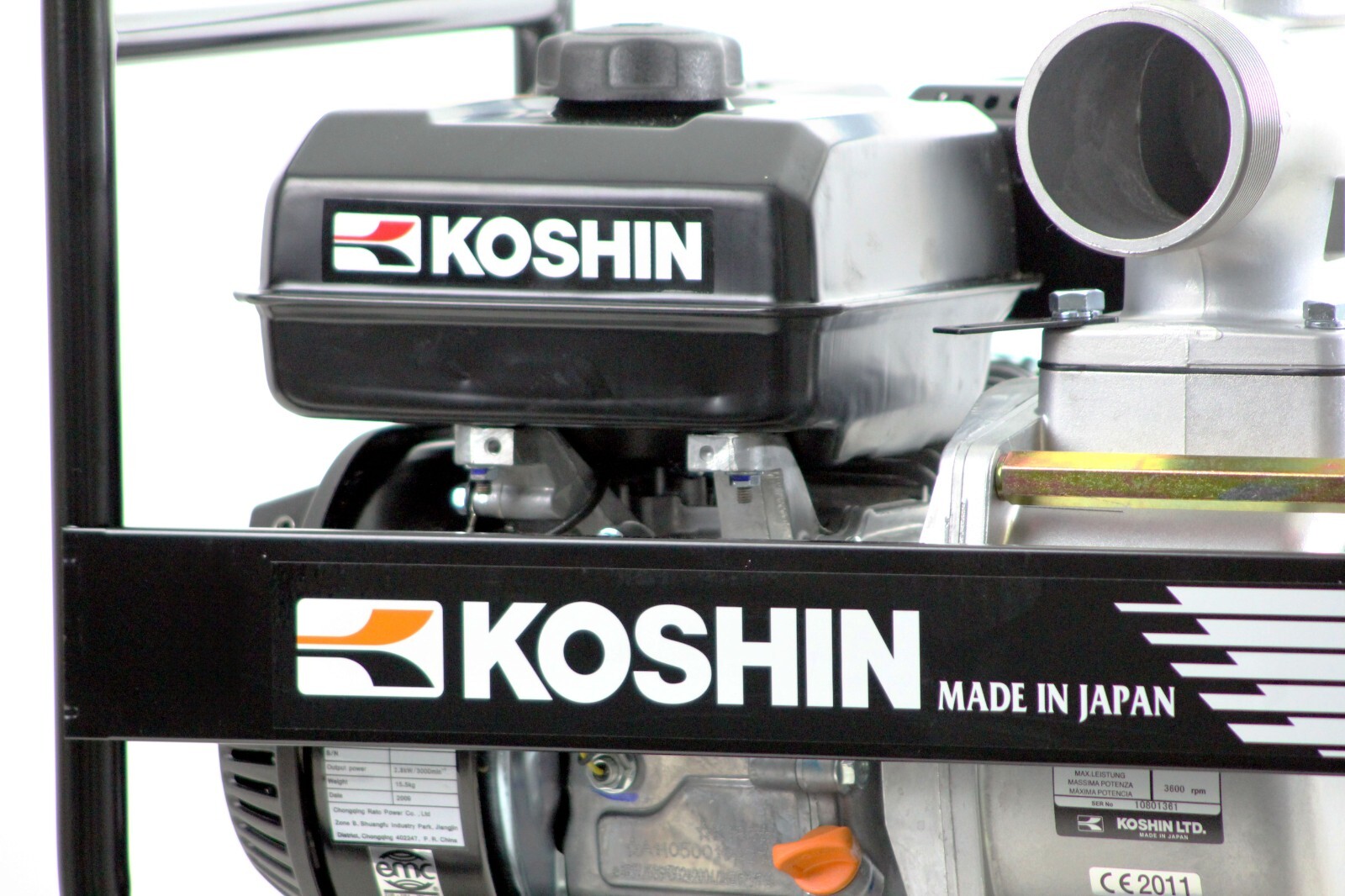 KOSHIN 3" Petrol Powered Water Pump Semi-trash 80mm High Performance ...