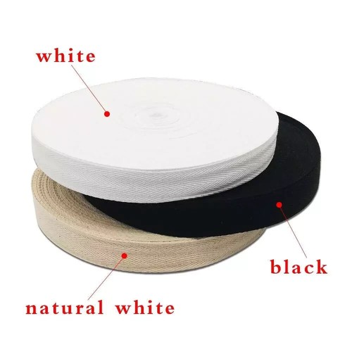 1/2 Inch Bunting Bias Tape Webbing Tape Roll Natural Cotton Twill Tape ...