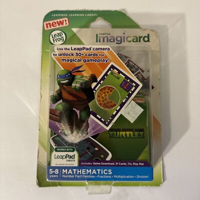 NEW LeapFrog Imagicard Teenage Mutant Ninja Turtles MATH Learning Game ...