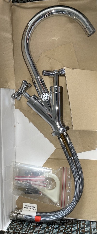 Brizo Trevi 6416721- PC Polished Chrome Two Cross Handle Bar Prep ...