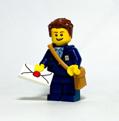 NEW LEGO USPS Postal Worker minifigure - City Mailman Made Of Genuine ...