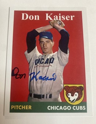 Don Kaiser Autographed Custom 1958 Card Chicago Cubs Baseball A-857 | eBay
