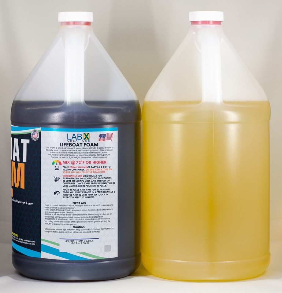 1 Gal Kit 2-Part Pour Foam 2Lb Density Closed Cell Liquid Expanding ...