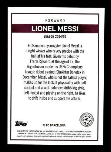 2020-21 Topps The Lost Rookie Cards #NNO Lionel Messi | eBay