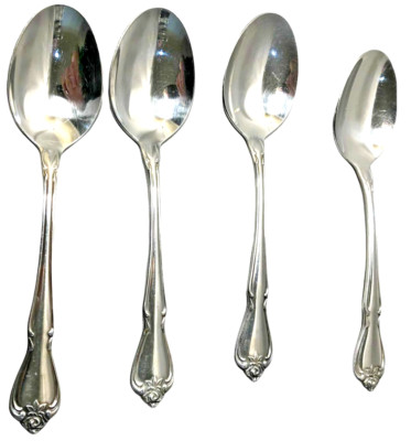 Lot/4 Oneida Oval Soup Spoons Arbor-Rose True-Rose Length 6 7/8" | eBay