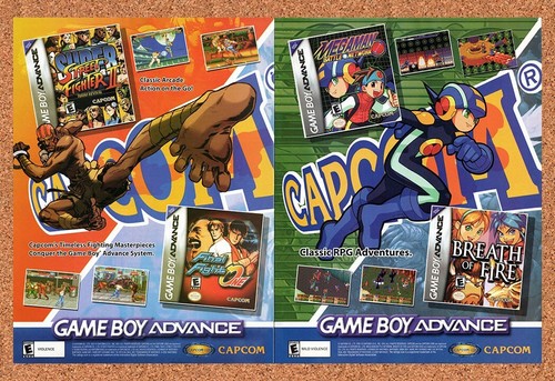 Mega Man Capcom GBA Original 2001 Vintage Ad - Video Game Promo Wall ...
