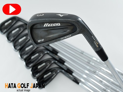 8Pcs MIZUNO MP-57 BLACK Iron set 3-4-5-6-7-8-9-P PW RH Dynamic DG S200 ...