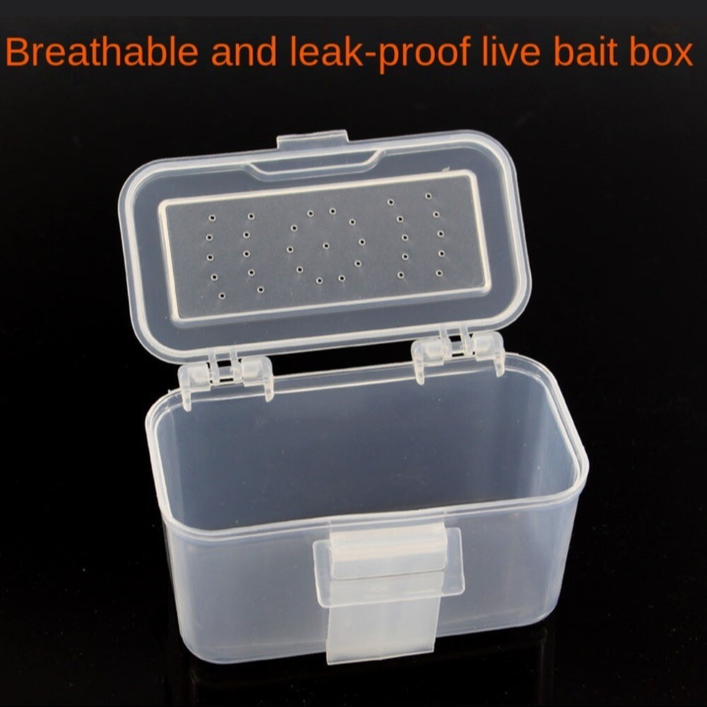 Live Bait Earthworm Box Waist Fishing lure Storage Case Red Worm Boxes ...