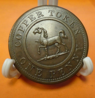 1812 Copper Token One Penny Birmingham & South Wales Withers #183 | eBay