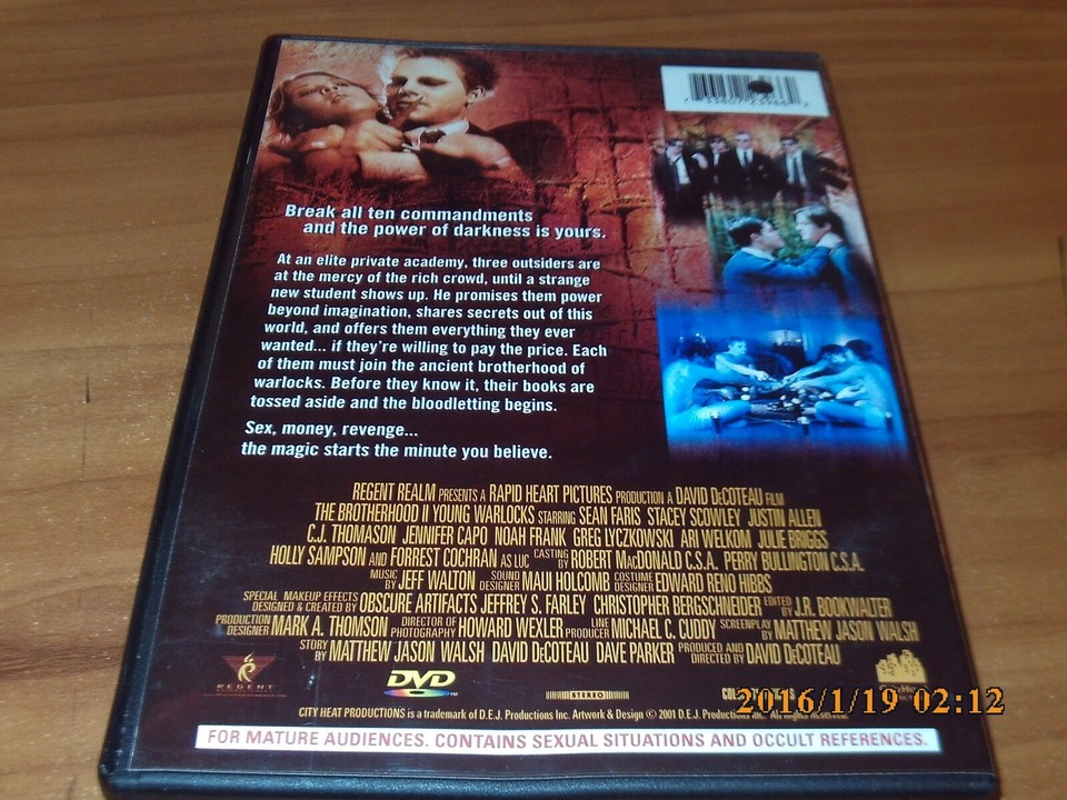 Brotherhood 2: Young Warlocks (DVD, 2001) 634991112222| eBay
