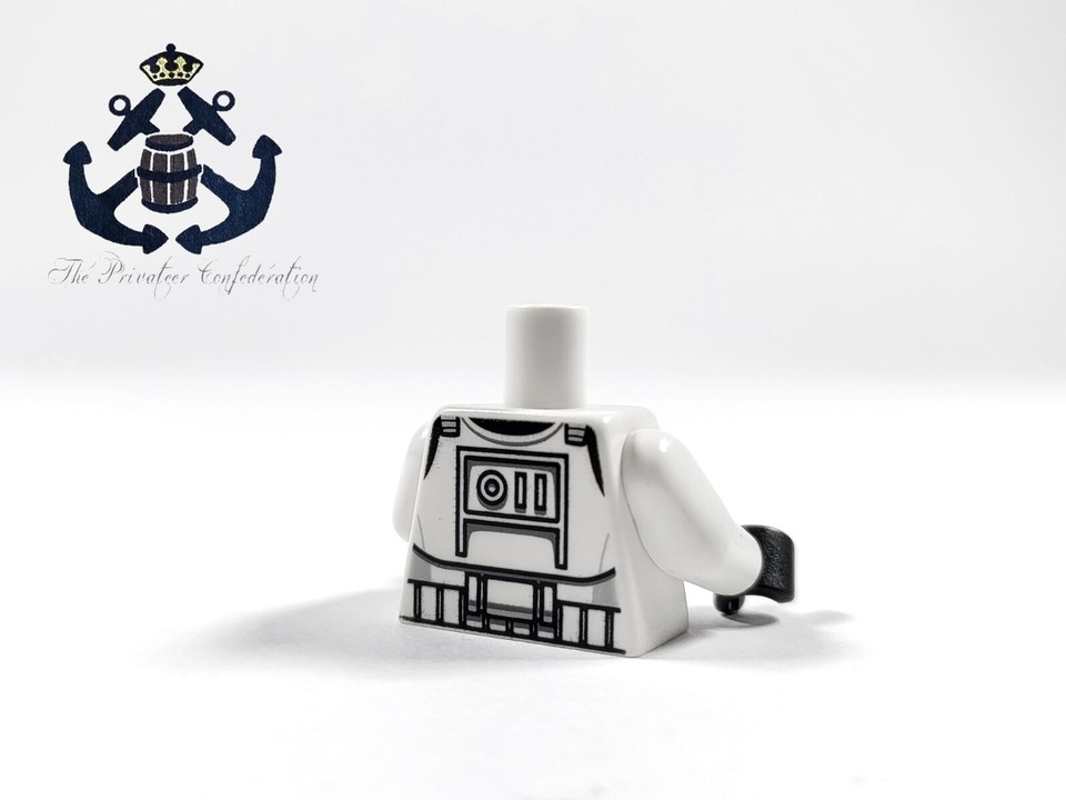 LEGO Star Wars White Torso Armor For Clone Pilot Trooper Minifigure ...