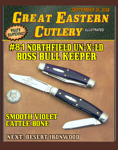 GEC. Northfield UN-X-LD 811224 Boss Bull Keeper knife. Smooth Violet ...