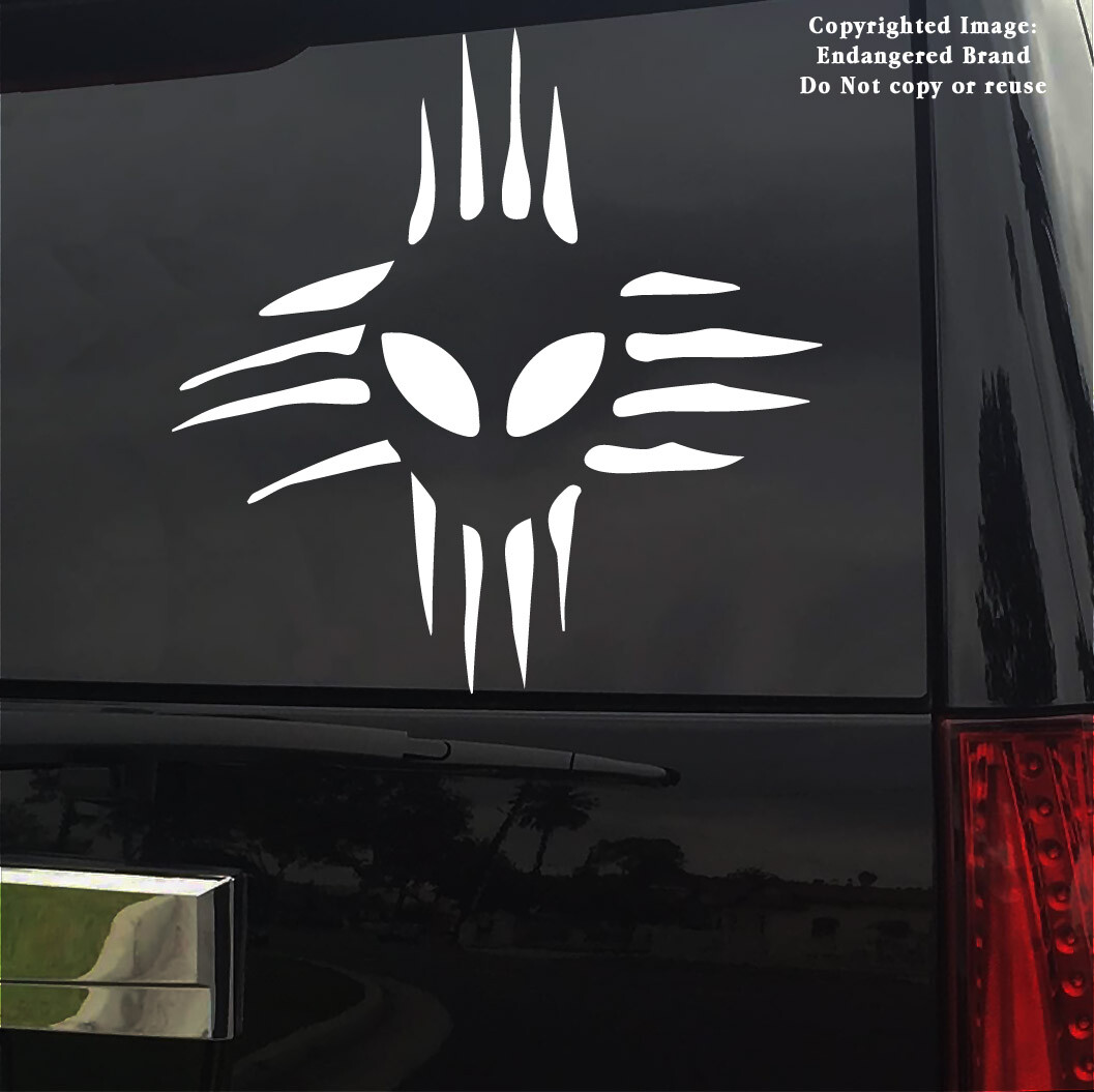 Zia Symbol Jdm Funny Vinyl Decal Sticker Car Window Bumper Dog On