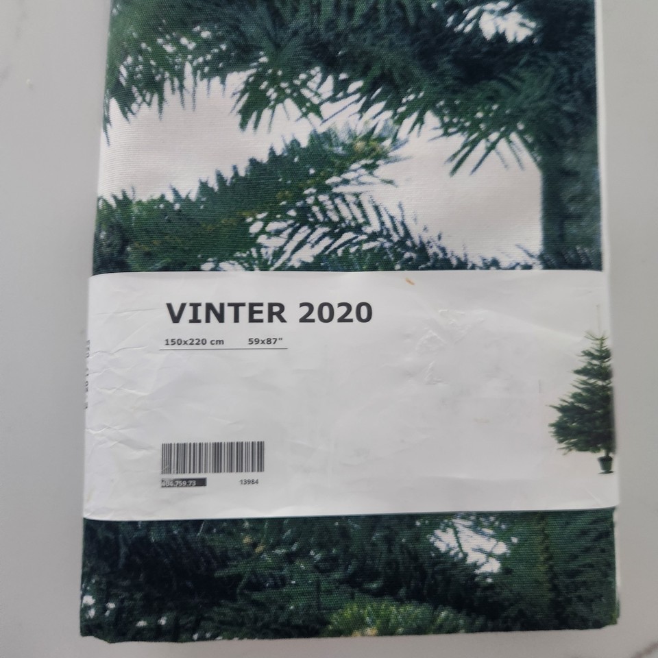 IKEA VINTER 2020 Pre-cut Fabric 59" X 87" Christmas Tree Cotton New | eBay