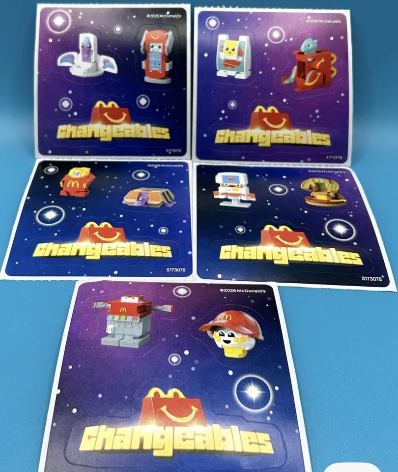 2026 McDonald’s Changeables Happy Meal Sticker Set NEW entire roll | eBay