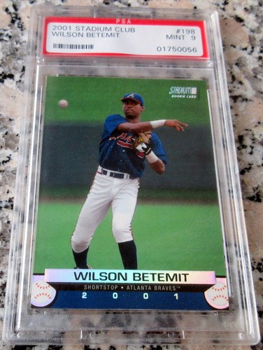 WILSON BETEMIT 2001 Topps Stadium Club Rookie Card RC PSA 9 MINT DR POP ...