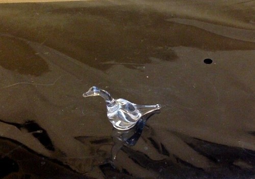 Animal Figurine. Solid Crystal. Miniature Goose. Mint No Box. Hand Made ...