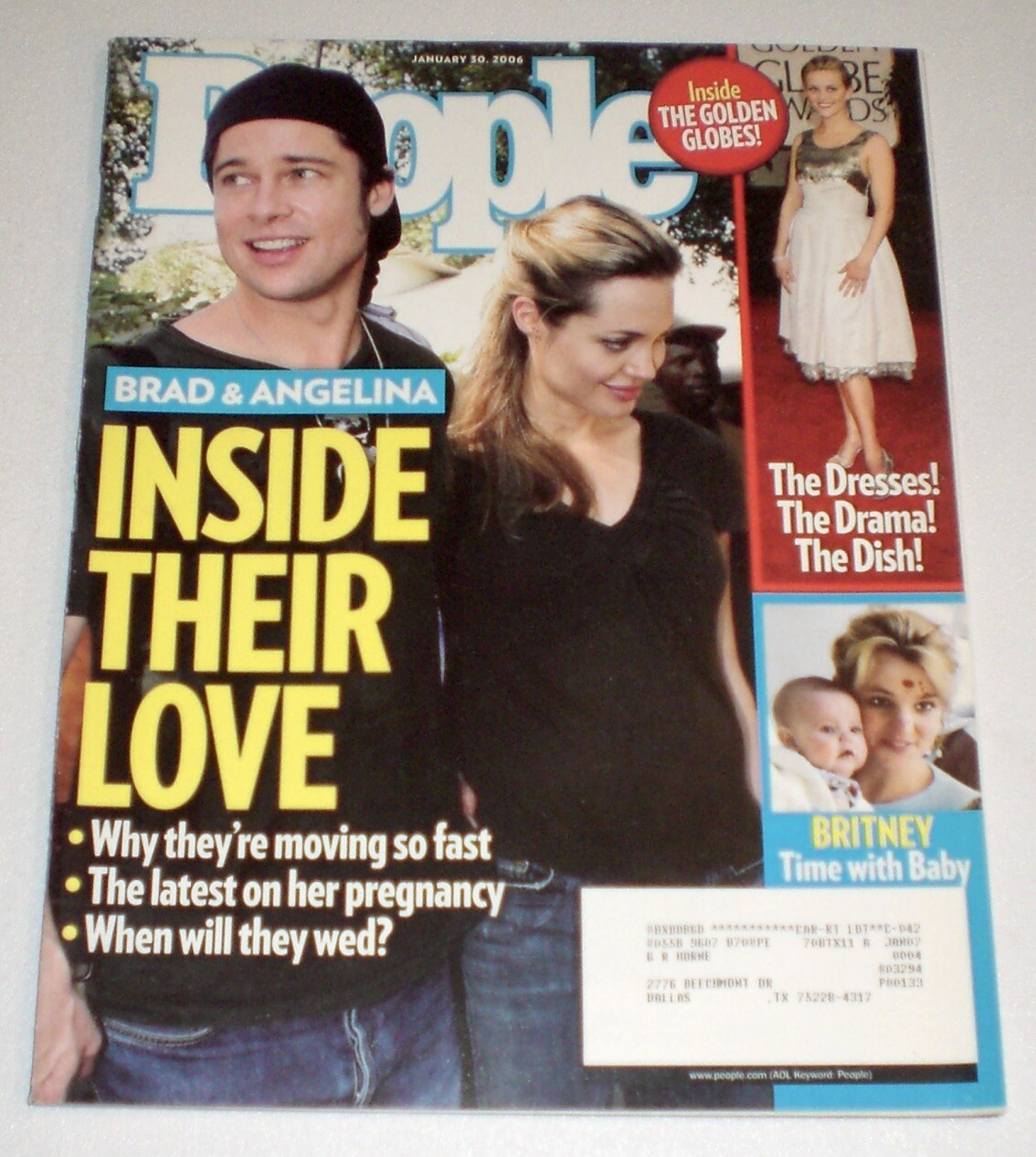 BRAD PITT & ANGELINA JOLIE ~ People Magazine ~ January 30, 2006 ~ E-5-1 ...