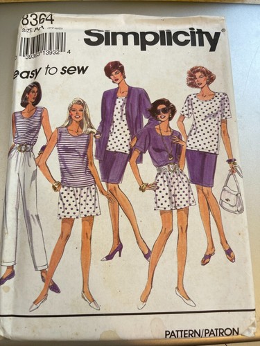 Simplicity Pattern 8364 Ms EASY Pants~Shorts~Skirt~Top~Unlined Jacket ...