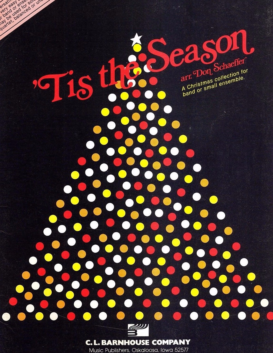 'TIS THE SEASON-CHRISTMAS MUSIC BOOK-BASS CLEF INSTRUMENT-DON SCHAEFFER ...