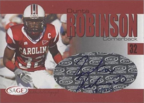 2004 SAGE - Autographs Red #A34 Dunta Robinson /720 (AU, RC) online ...