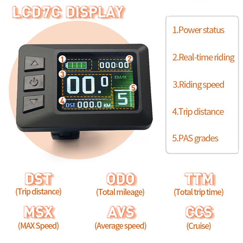 E-bike KT Controller 30A-50A LCD5 LCD8H LCD7C Display Sine Wave ...