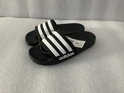 Adidas Kids Adilette Shower Slides Black White G27625 SIZE 12K 2Y 3Y | eBay