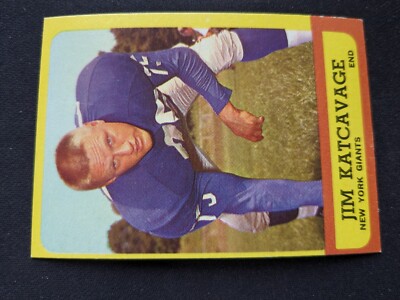 1963 Topps Football Card # 55 Jim Katcavage SP - New York Giants (VG/EX ...