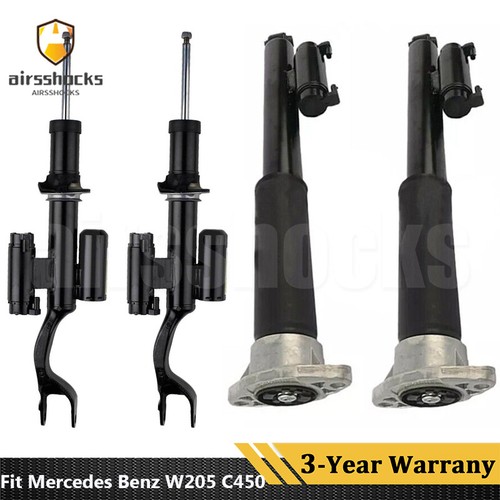 4X Front Rear Shock Absorber ADS Fit Mercedes W205 C450 AMG C43 AMG ...