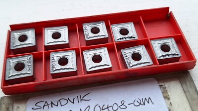 9 Sandvik carbide inserts SNMG 12 04 08-QM H13A ( SNMG120408 SNMG432 ...